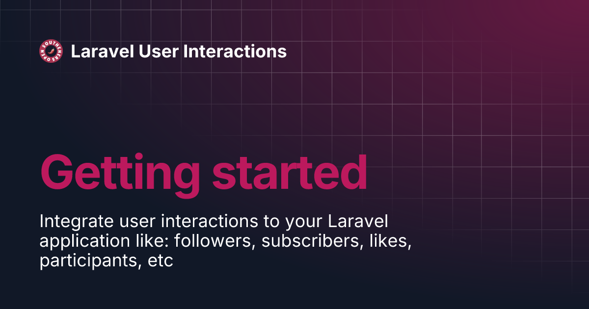 Getting started | Laravel User Interactions